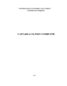 Captarea CO2 Post-Combustie | Referat [DOC]