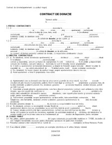 Contract de Donație | Referat [DOC]