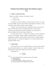 Dobânda - Rata Dobânzii Simple și Compuse | Referat [DOC]