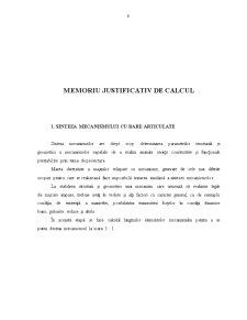 Proiect de an la Disciplina Mecanisme | Proiect [DOC]