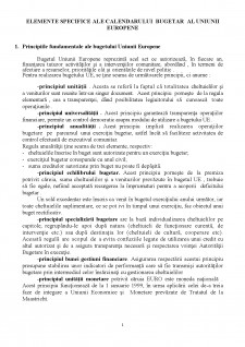 Calendarul Bugetar UE - Elemente | Referat [DOCX]