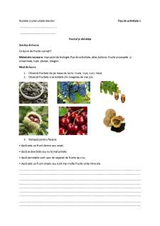Proiect Didactic Biologie - Fructul si Sămânța | Proiect [PDF]