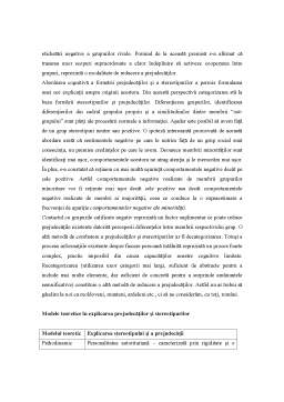 Stereotipuri, Prejudecati, Discriminare | Proiect [DOC]
