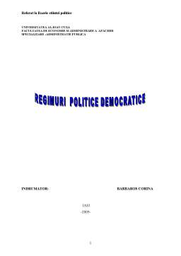 Regimuri Politice Democratice | Proiect [DOC]