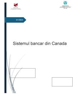 Sistemul Bancar din Canada | Referat [DOCX]
