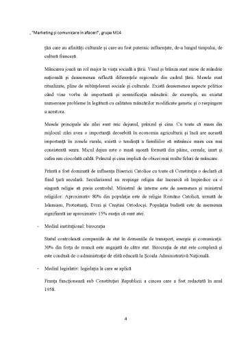 Mediul Extern de Marketing în Franța | Referat [DOC]