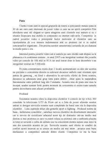 Plan de Afacere Cafenea | Referat [DOC]