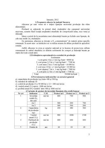 Studiu de Fezabilitate | Proiect [DOC]