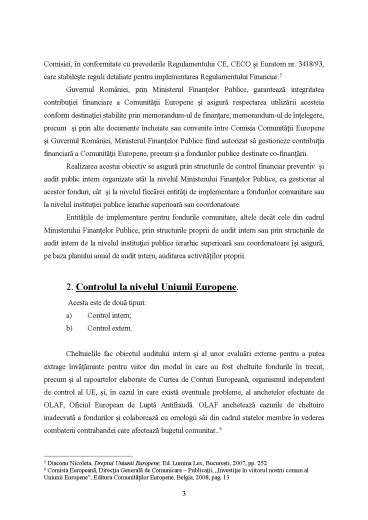 Controlul Bugetar al Uniunii Europene | Proiect [DOC]