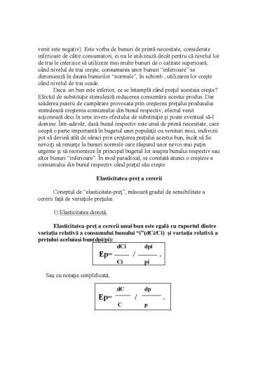 Elasticitatea Cererii | Referat [DOC]