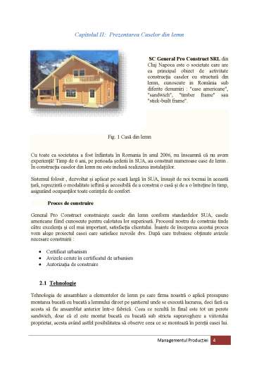 Managementul Producției SC General Pro Construct SRL | Proiect [DOC]