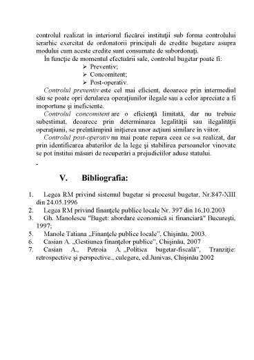 Procesul Bugetar al Republicii Moldova | Referat [DOCX]