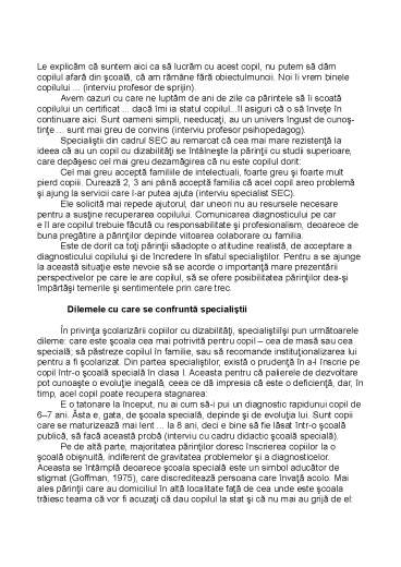 Limite și Perspective în Integrarea Școlară a Copilului cu Handicap ...