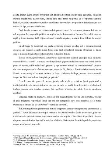 Femeia în Roma Antică | Referat [DOCX]
