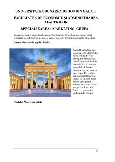 Germania: Proiect [DOCX] 2024 - Geografie