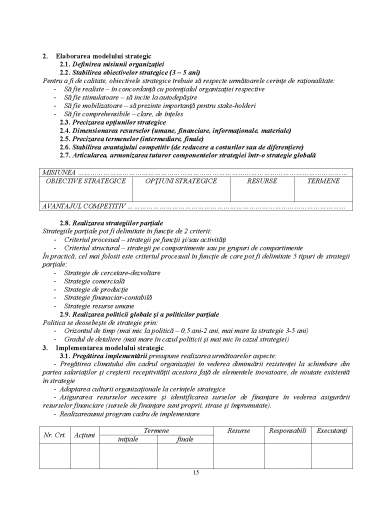 Elemente de Planificare Strategică | Curs [DOC]