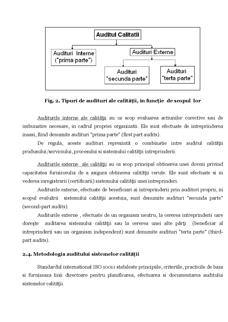Aspecte Practice privind Auditul Sistemelor Calității - Proiect ...