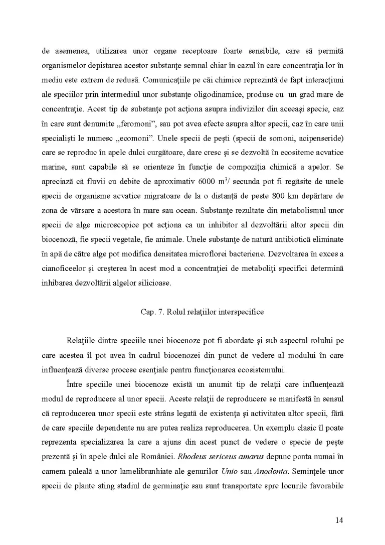 Relații interspecifice - Referat - Ecologie #102141 | RegieLive