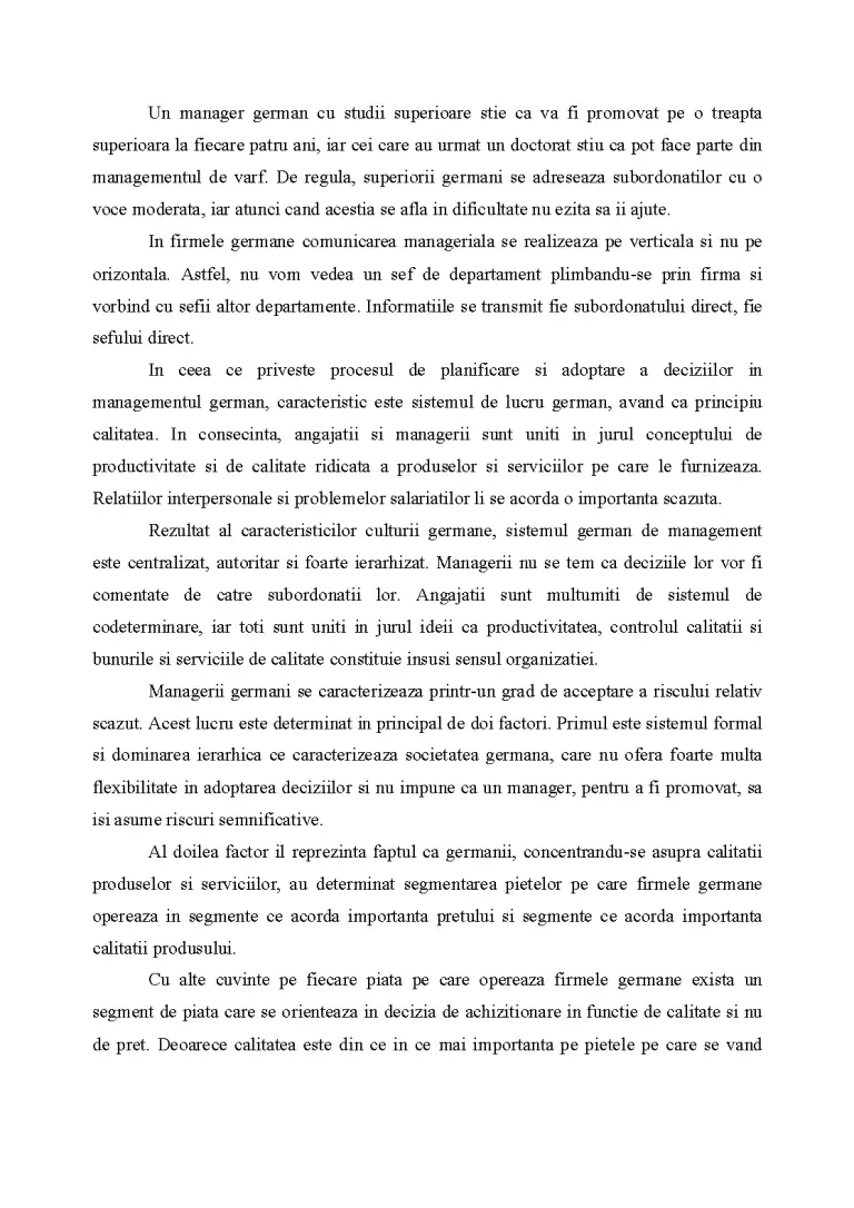 Managerii și Stilul de Conducere din Europa - Referat - Management ...