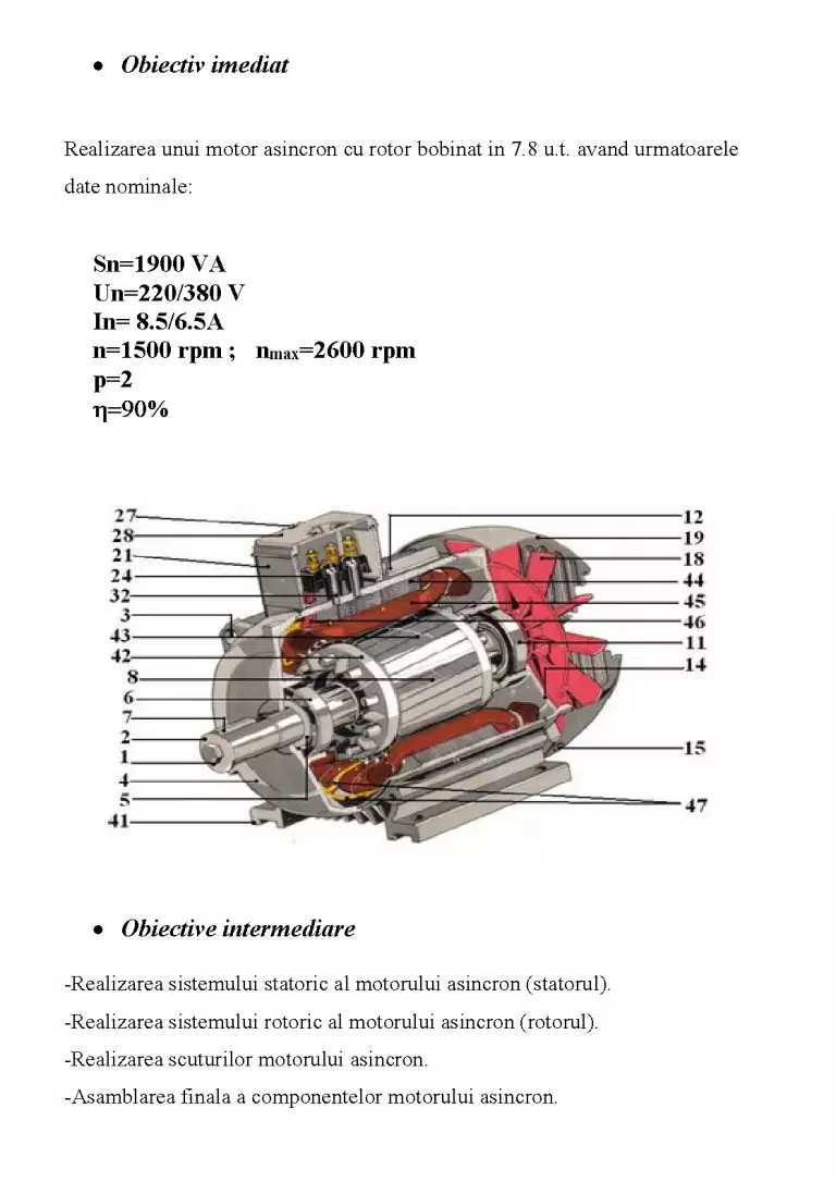 Motor Asincron cu Rotor Bobinat - Referat - Organe de mașini #104953 ...