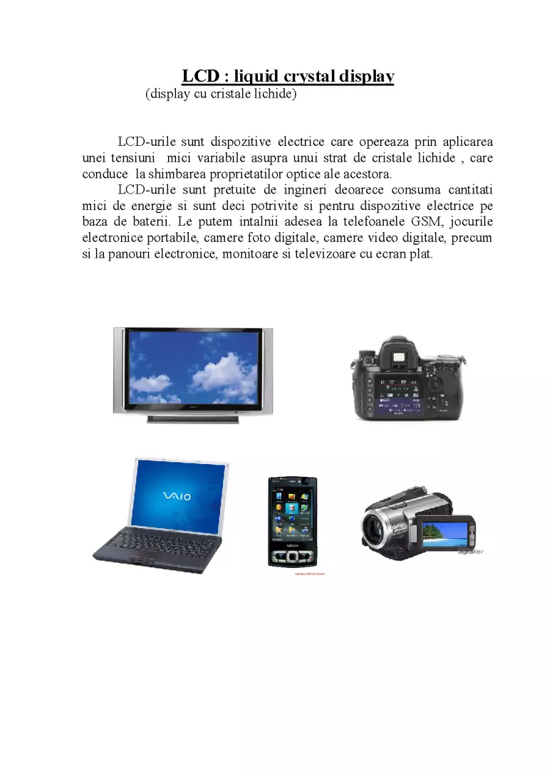 Afisarea Semnalului Video Utilizând Dispozitive LCD - Referat ...