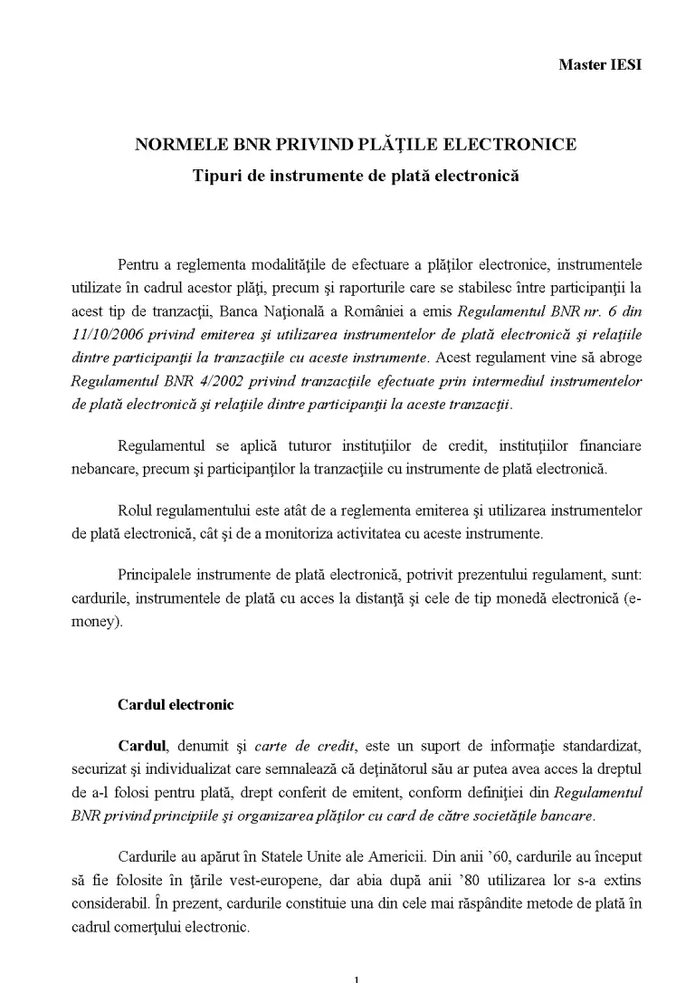 Instrumente de plată electronice - Referat - Calculatoare #11021 ...