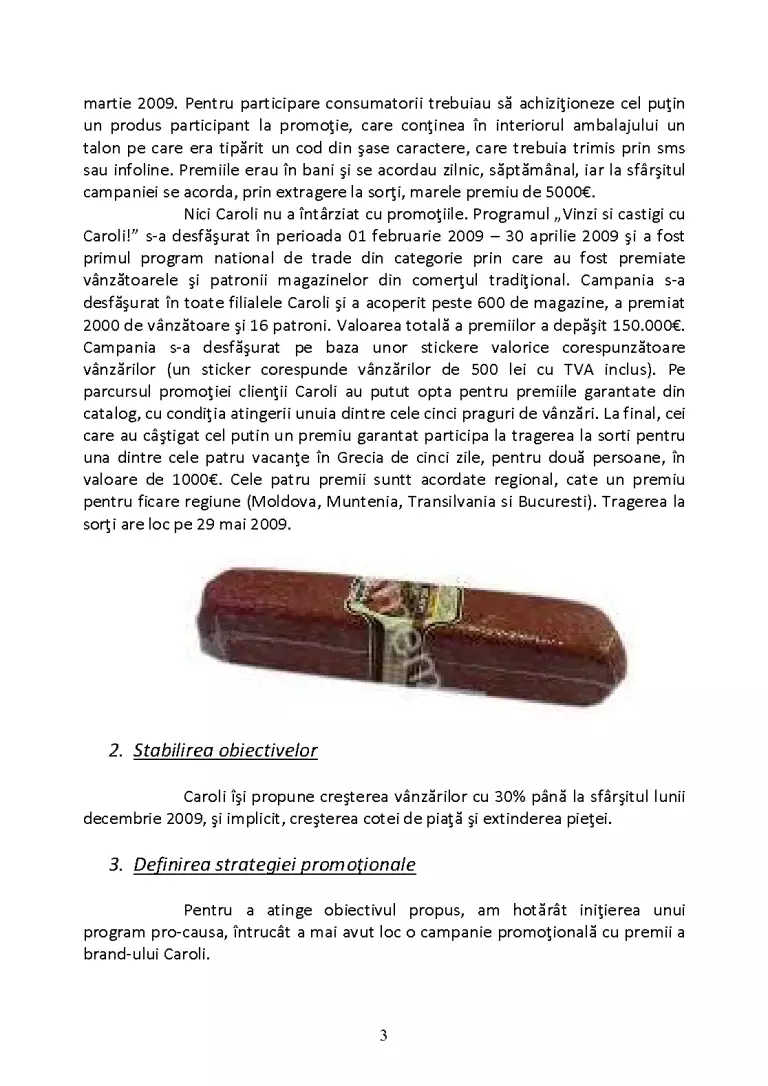 Tehnici promoționale Salam Caro - Caroli - Proiect - Marketing #114047 ...