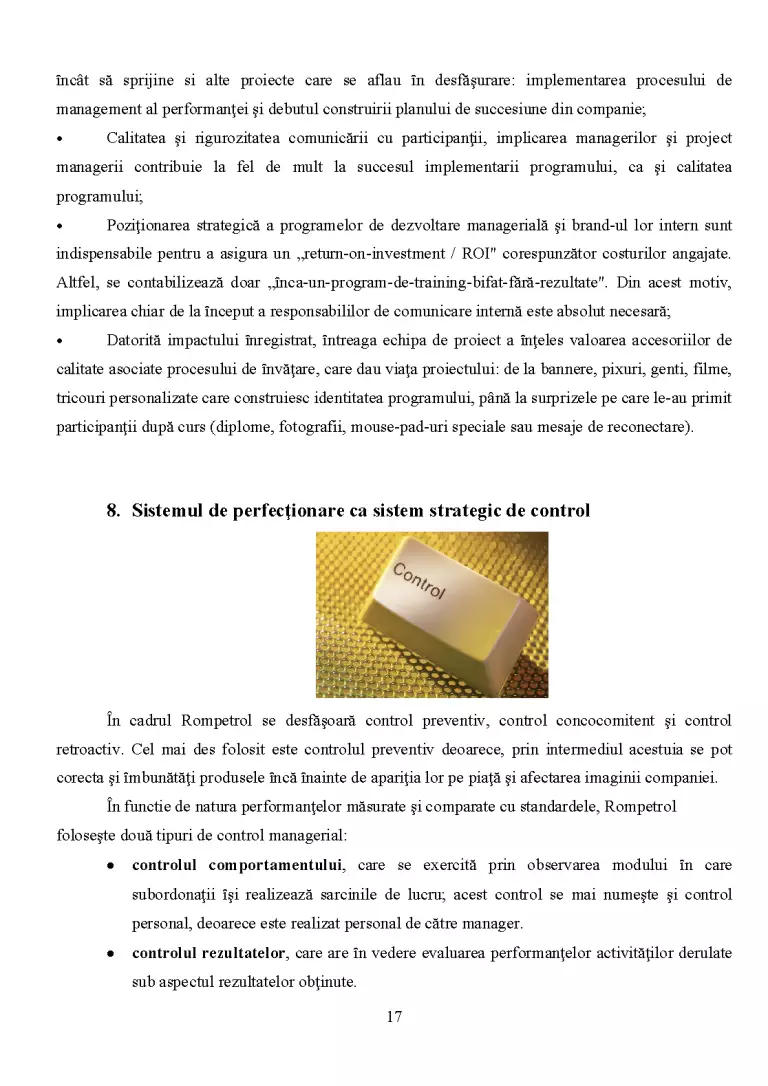 Managementul Strategic al Resurselor Umane - Rompetrol - Proiect ...
