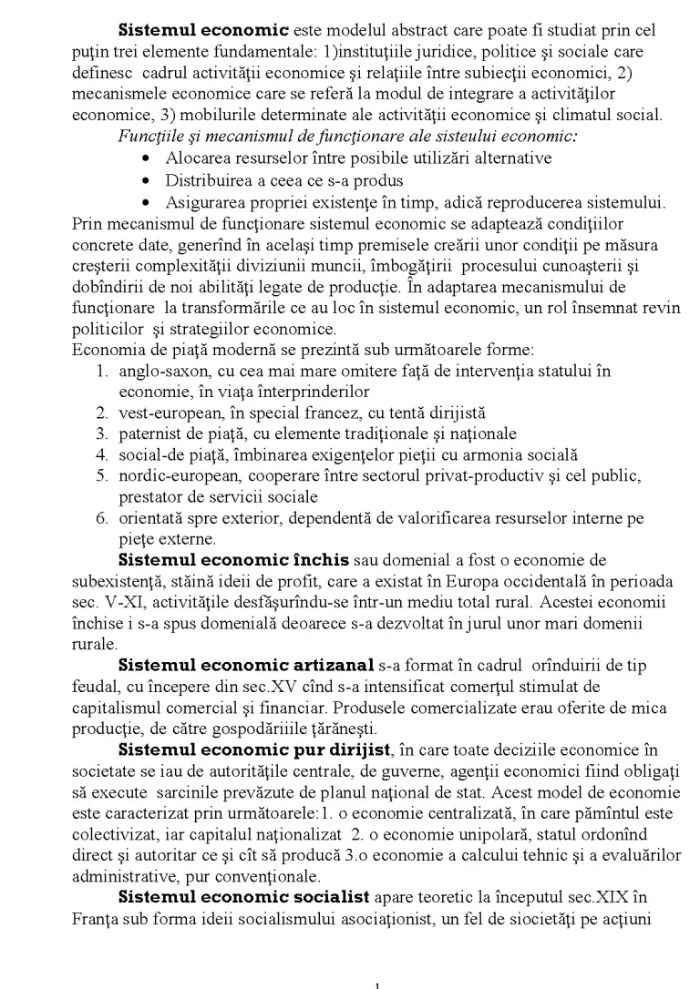Modele de Sisteme Economice - Referat - Economie #119611 | RegieLive