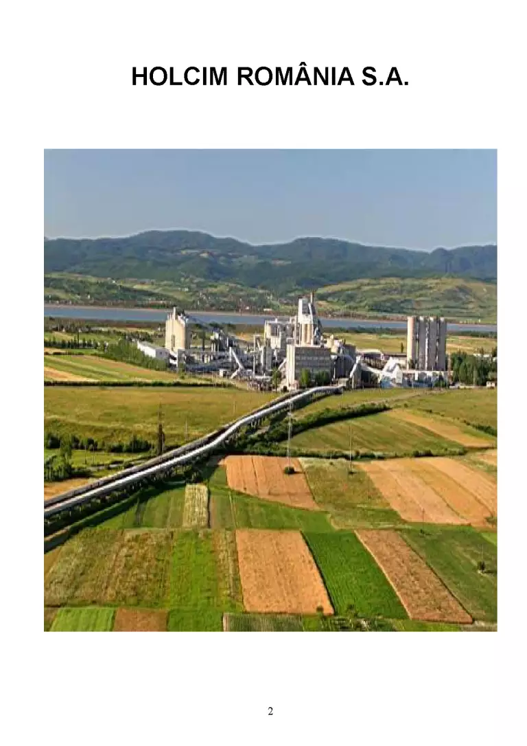 Bazele dezvoltării durabile - Holcim România SA - Proiect - Ecologie ...