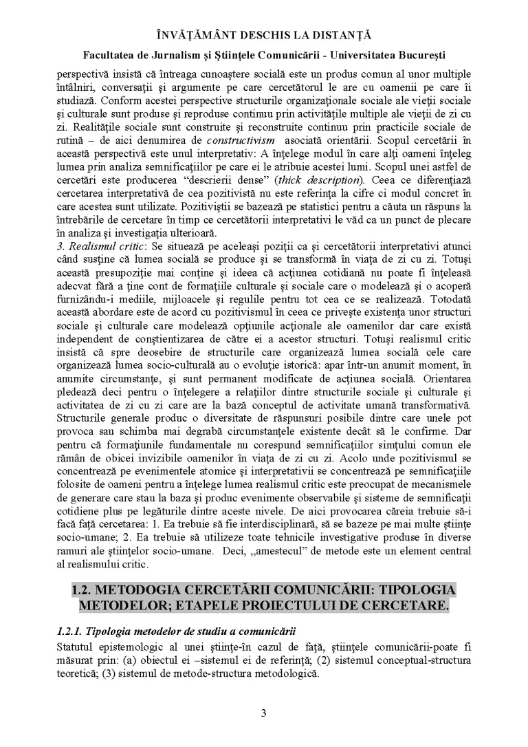 Introducere în Tehnici de Studiu a Comunicarii - Curs - Comunicare ...