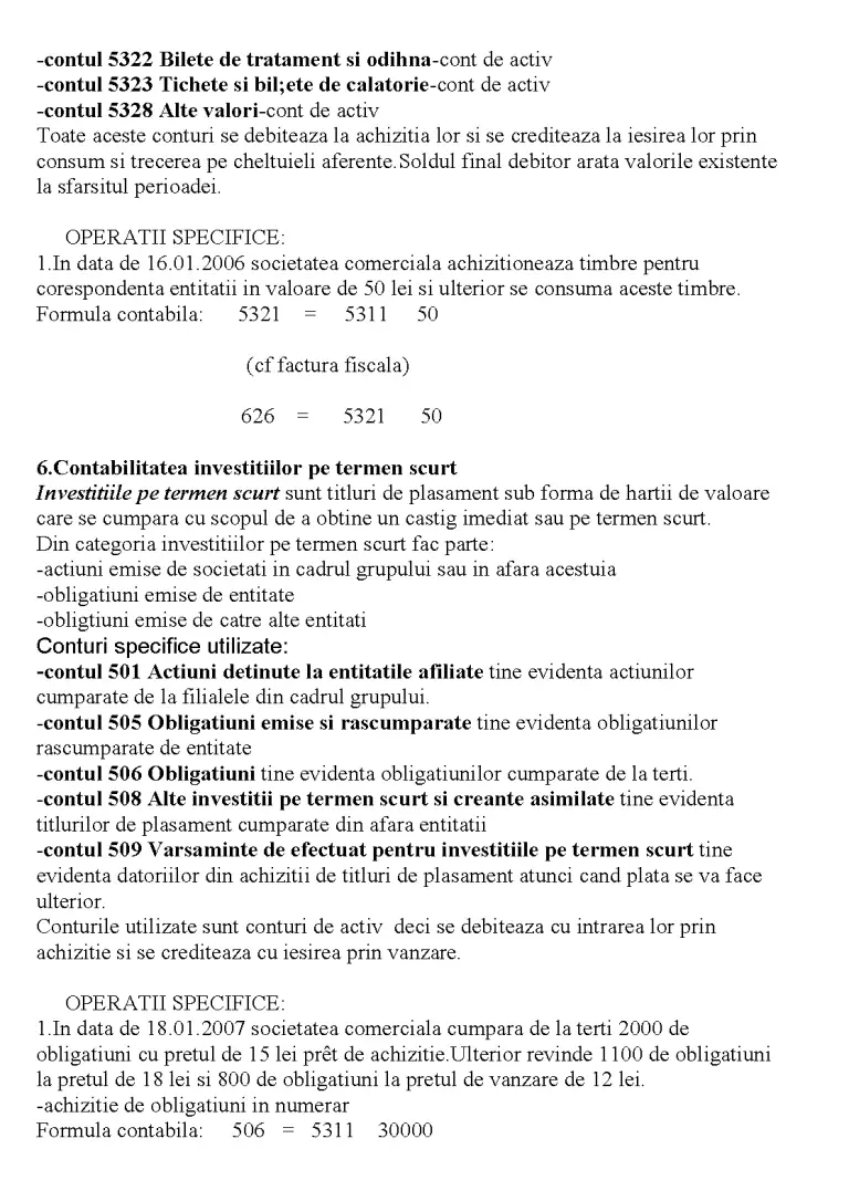 Contabilitatea operațiilor de trezorerie - Referat - Contabilitate ...