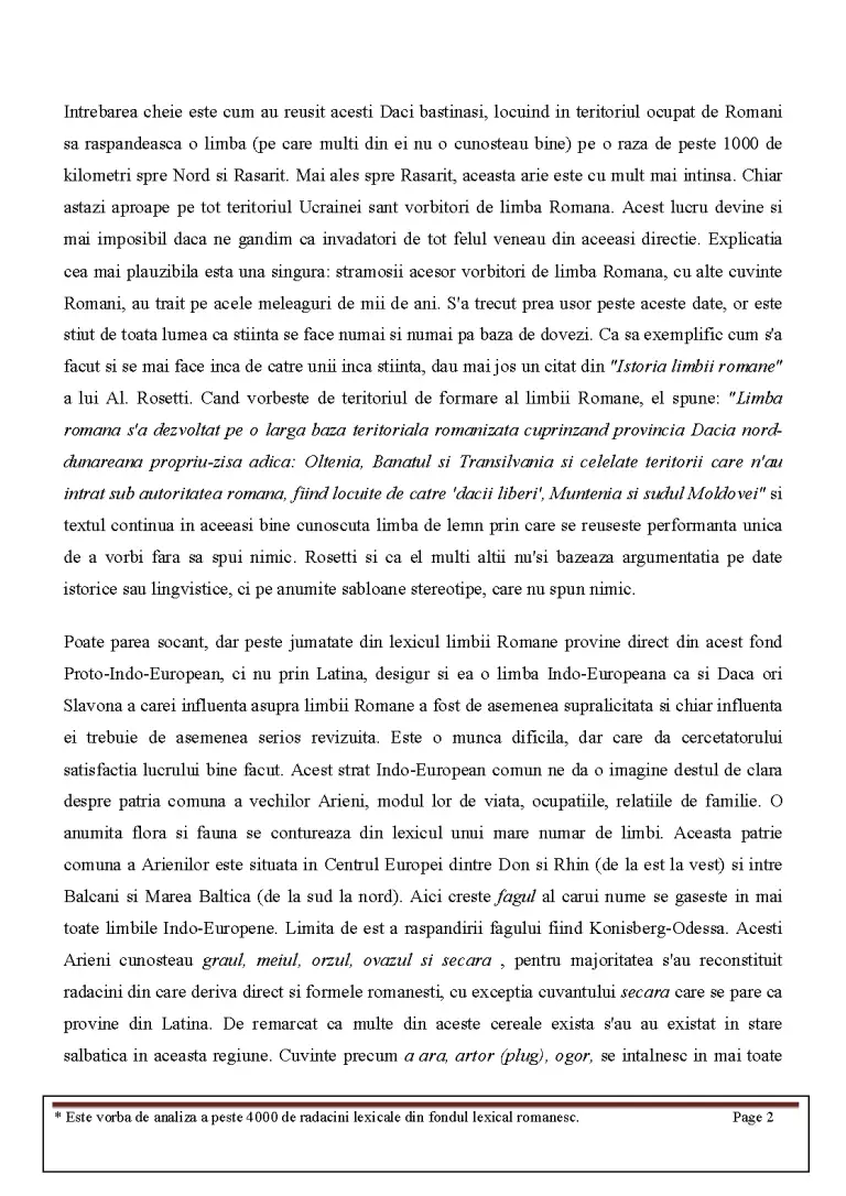 Originile și formarea limbii române - Referat - Filologie #124637 ...