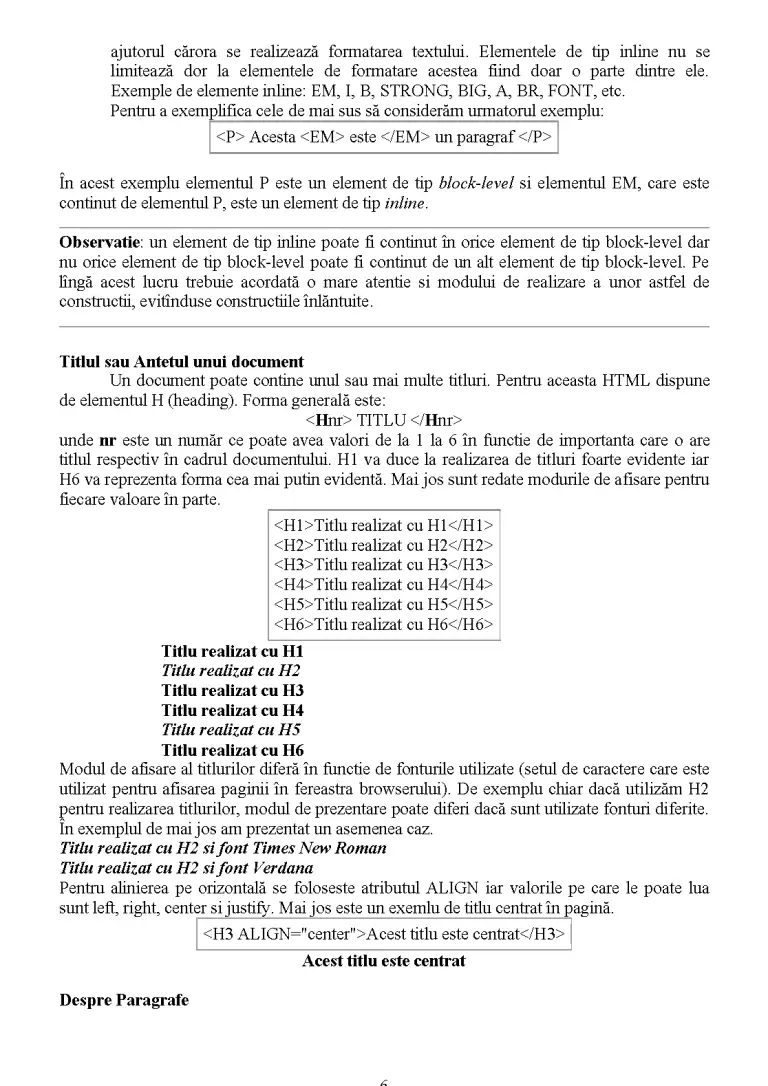 Ce este HTML - Proiect - Limbaje de Programare #124726 | RegieLive