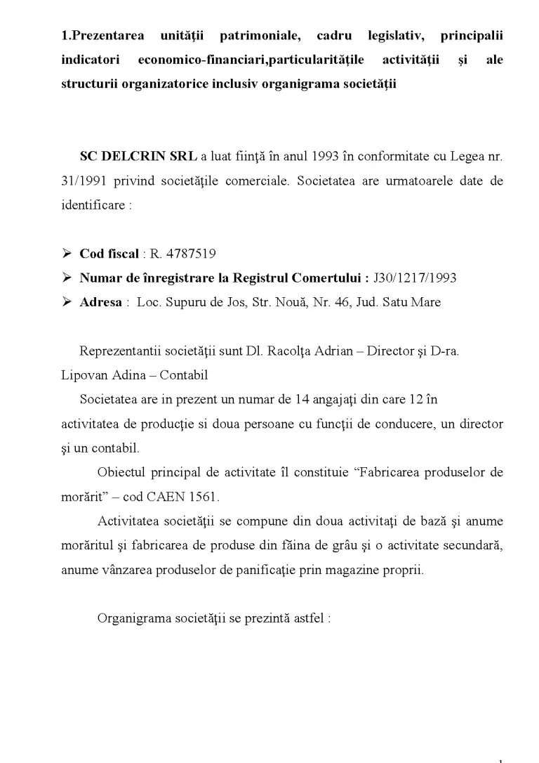 Lucrare practică - SC Delcrin SRL - Proiect - Contabilitate #12939 ...