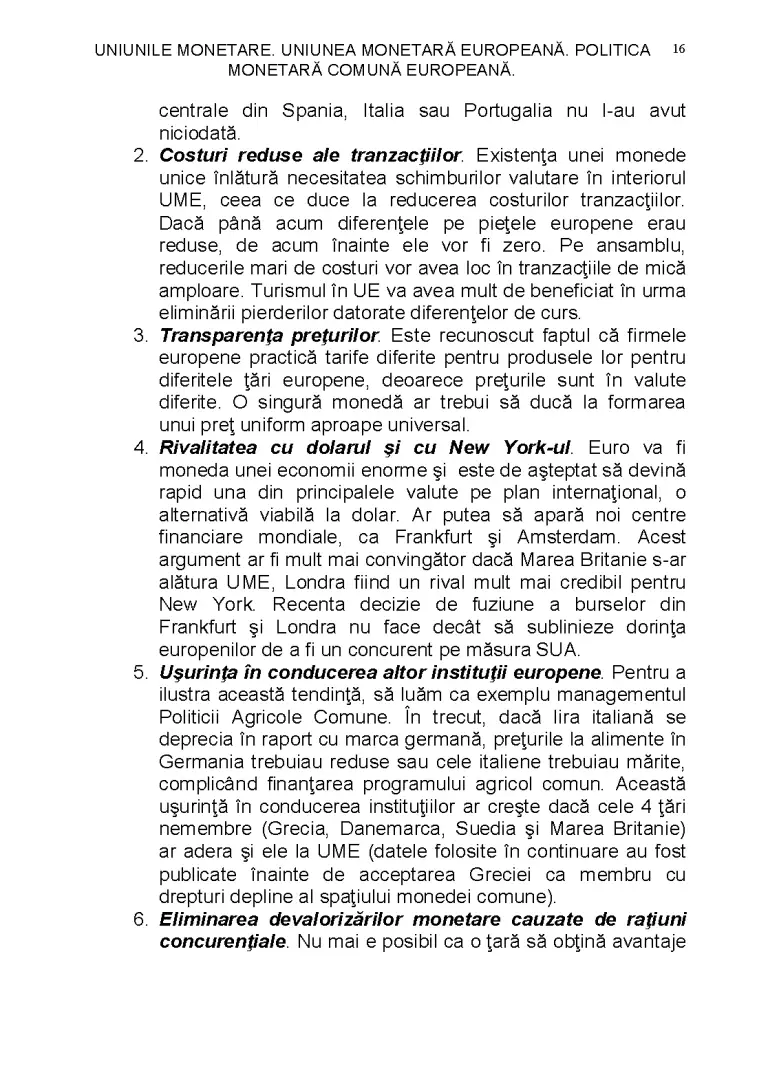 Crearea Uniunilor Monetare - Proiect - Bănci #13001 | RegieLive