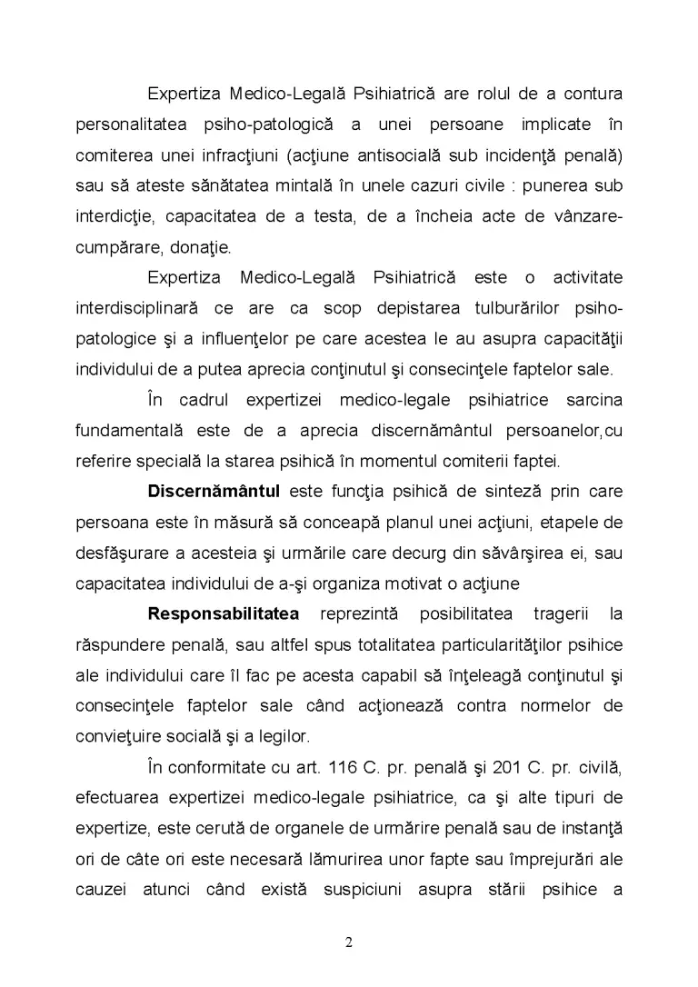 Expertiză medico - legală psihiatrică - Referat - Criminologie #130155 ...