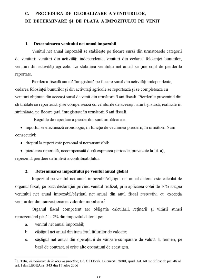 Impozit pe Veniturile Persoanelor Fizice - Referat - Contabilitate ...