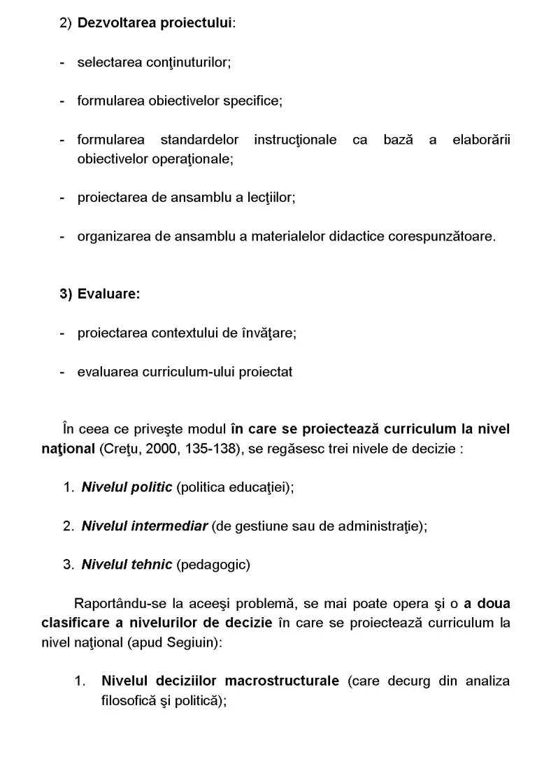 Teoria și Metodologia Curriculum-ului - Curs - Psihopedagogie #135202 ...