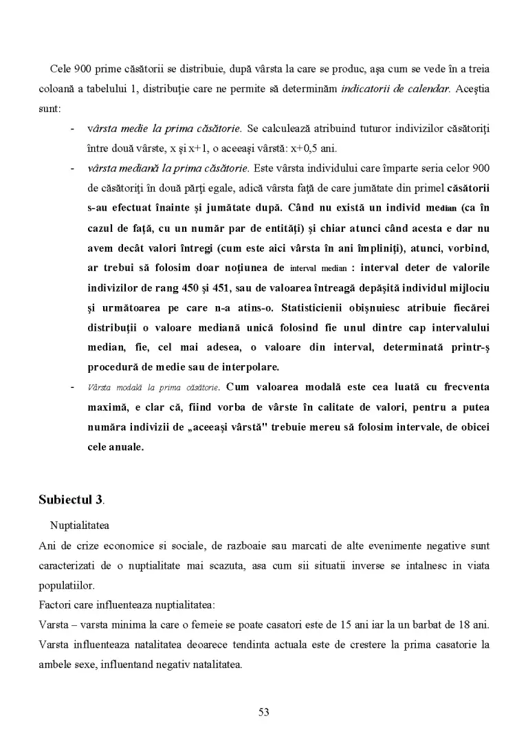 Caiet de Teme Demografie - Proiect - Sociologie #135371 | RegieLive