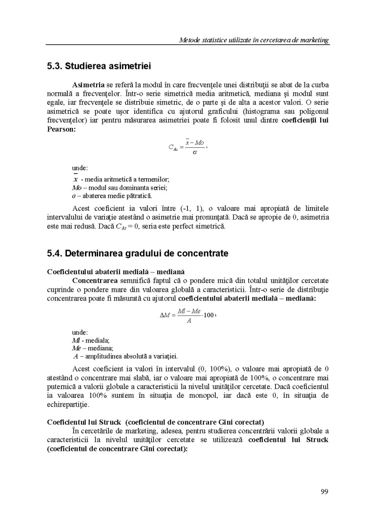 Analiza Univariată a Datelor - Curs - Statistică #143197 | RegieLive