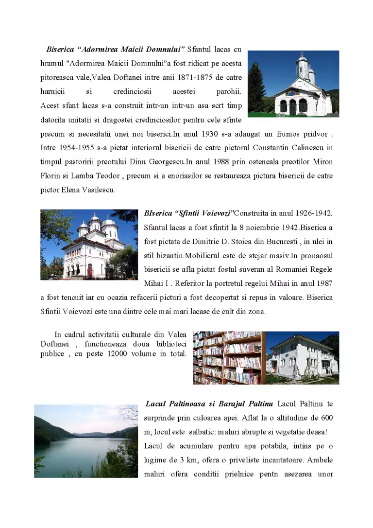 Destinație turistică rurală Valea Doftanei - Proiect - Turism #145836 ...