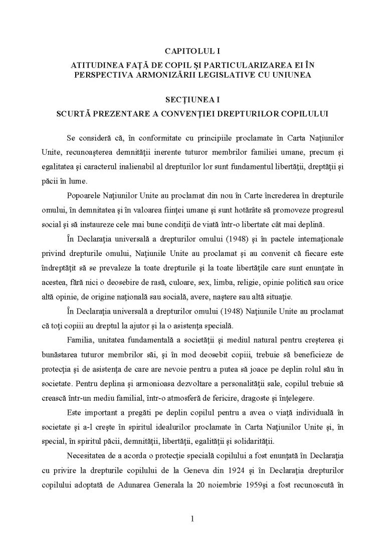 Atitudinea Față de Copil și Particularizarea ei în Perspectiva ...