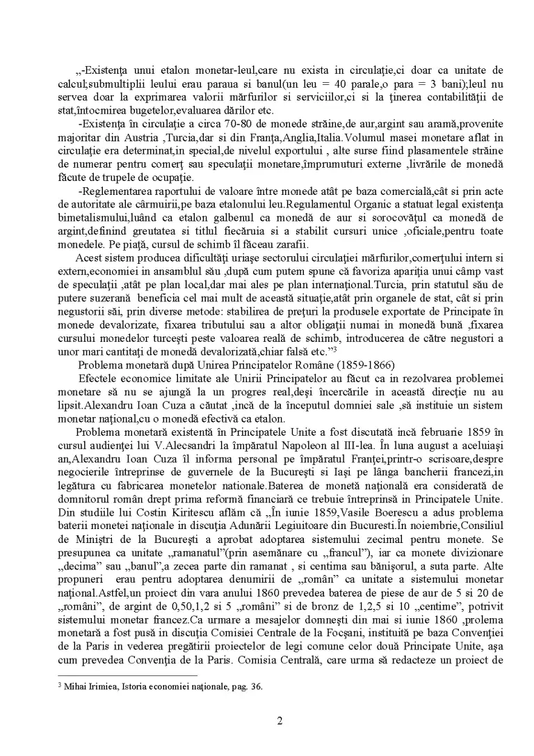 Evoluția sistemului bănesc al leului - 1867-1947 - Proiect ...