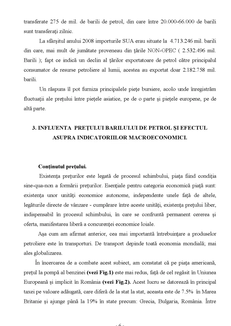 Prețul Petrolului - Proiect - Economie #151131 | RegieLive