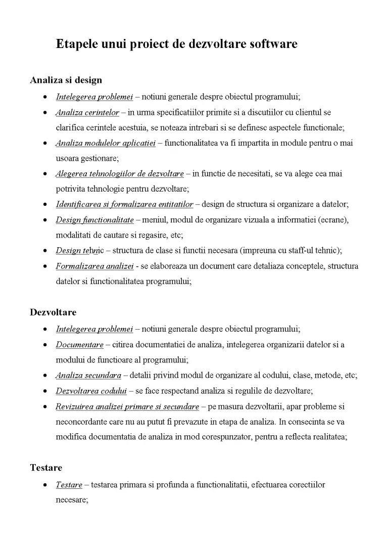 Metodologie Dezvoltare Software - Referat - Inteligență Artificială ...