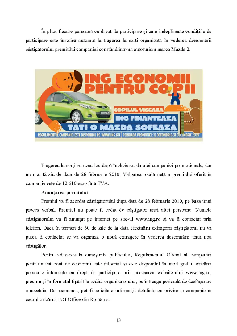 Analiza Conturilor de Economii de la ING Bank România - Referat ...