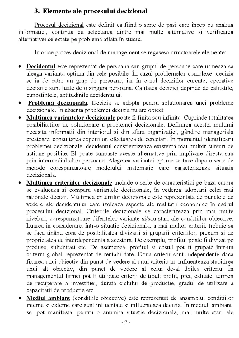 Funcția de Decizie în Management - Referat - Management #155218 | RegieLive