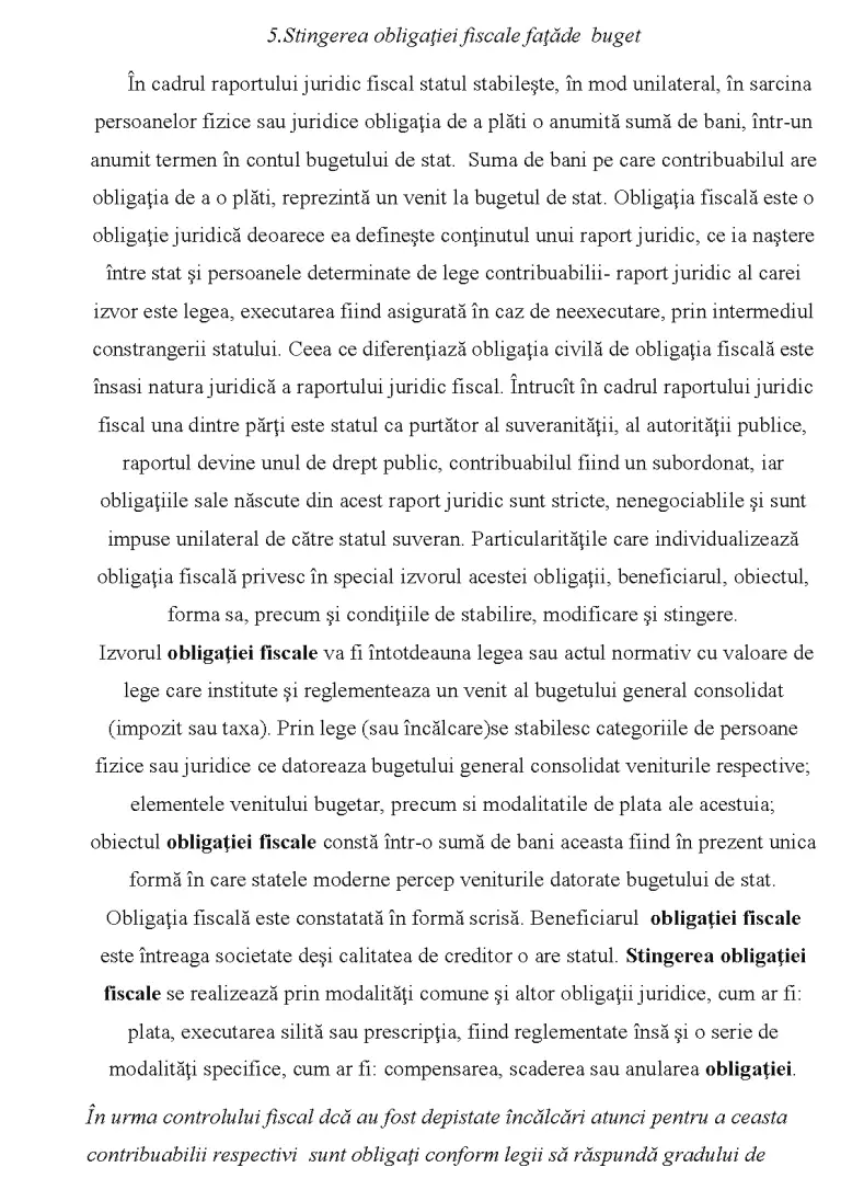 Controlul Fiscal - Referat - Finanțe #155670 | RegieLive
