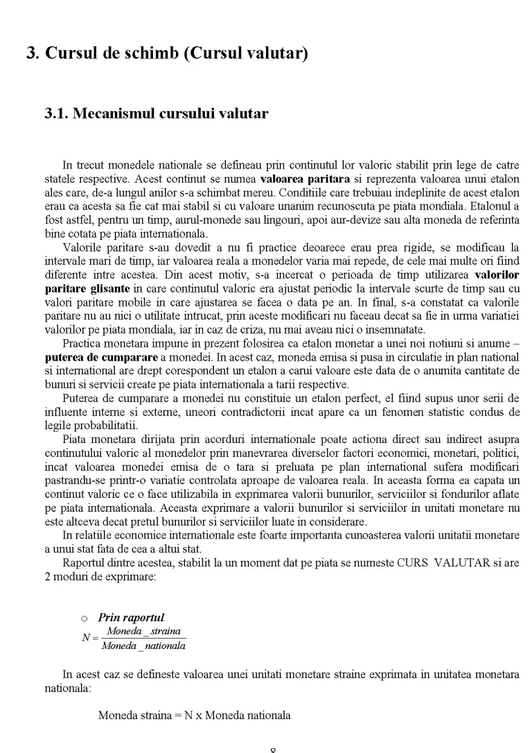 Piața valutară și cursul de schimb - Referat - Economie #156422 | RegieLive